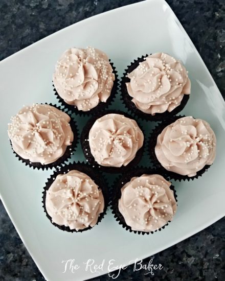 Raspberry Nutella Cupcakes | The Red Eye Baker